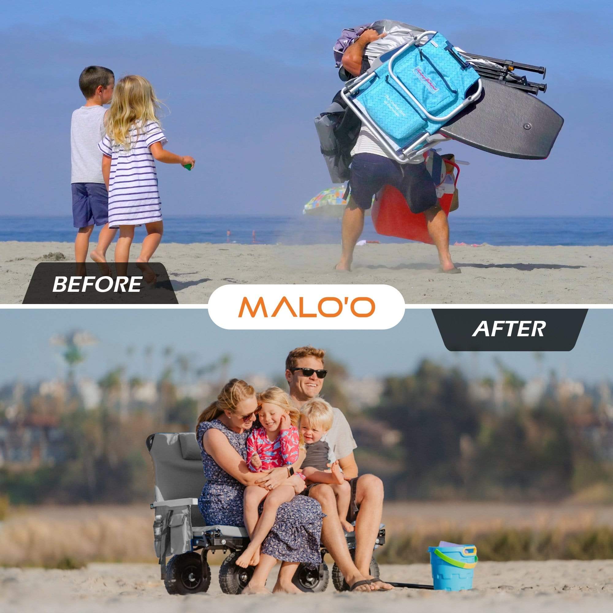 Lounge Wagon – Heavy-Duty Outdoor Folding Wagon with Padded Seat, Back ...